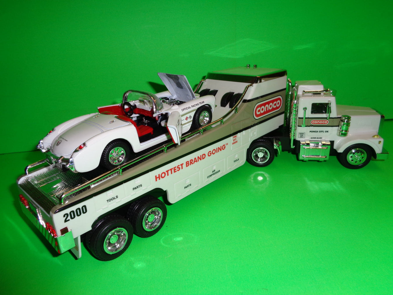 #1 - Conoco Car Carrier Truck & Chevrolet Corvette – Texaco Toys Plus