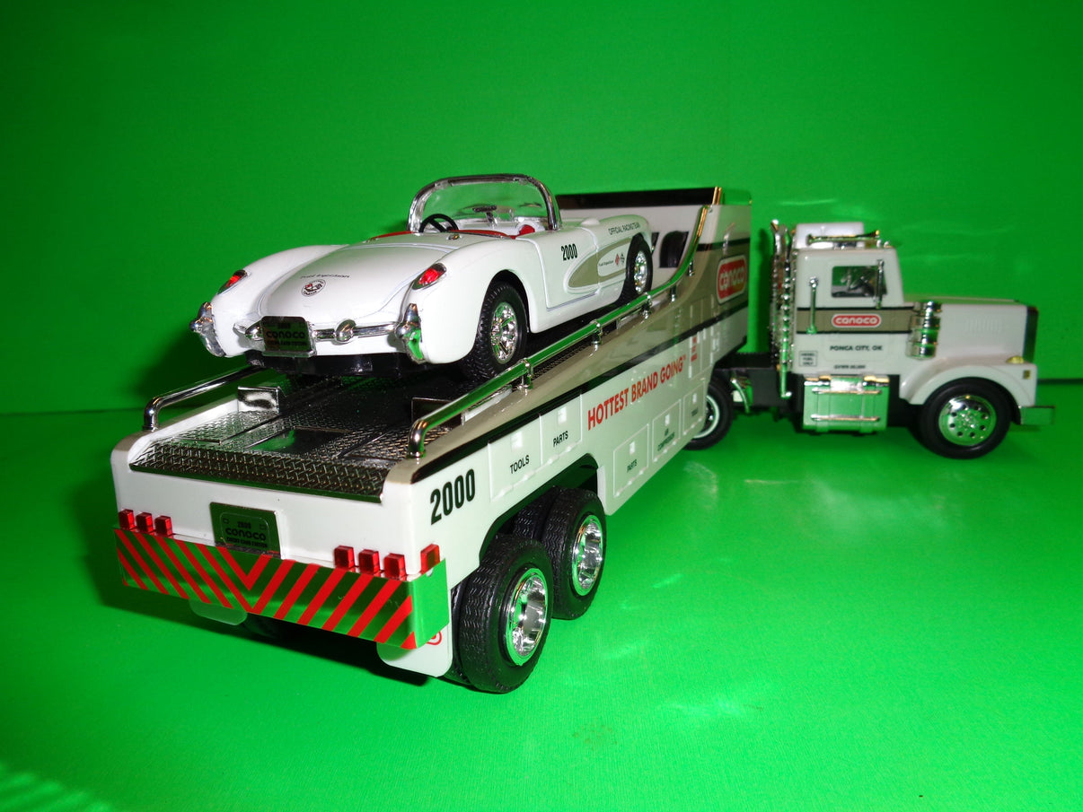 #1 - Conoco Car Carrier Truck & Chevrolet Corvette – Texaco Toys Plus