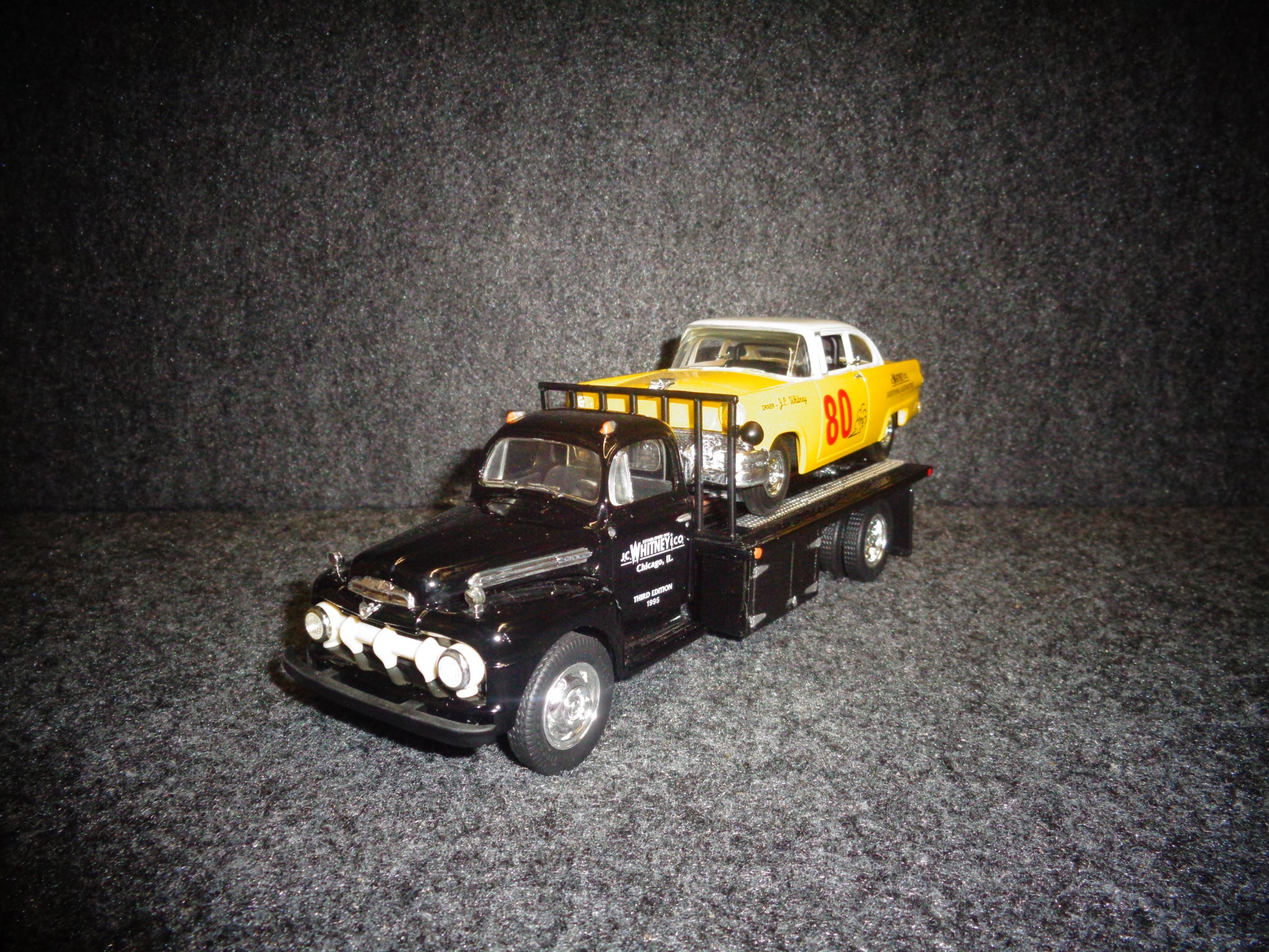 J.C. Whitney & Sons 1951 Ford F-6 Flatbed Truck & 1956 Ford Stock Car ...